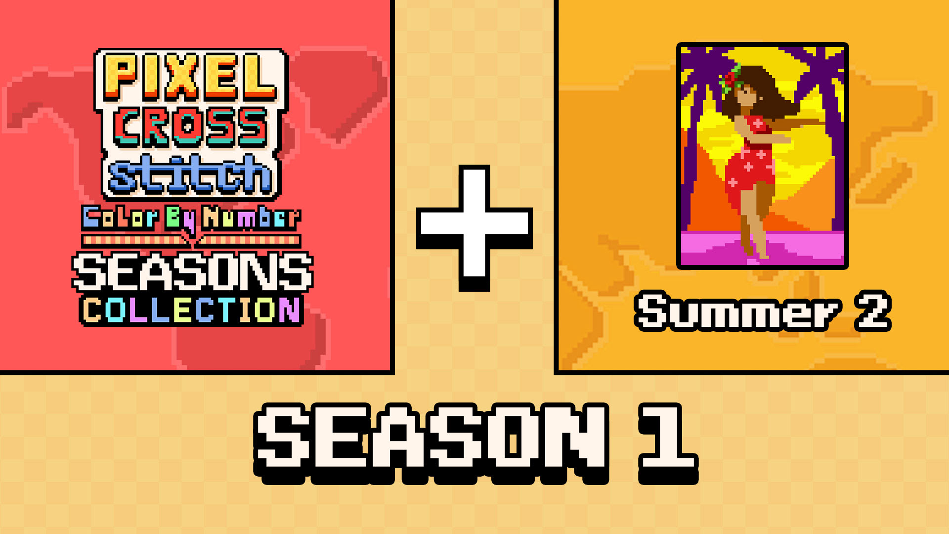 Pixel Cross Stitch Color by Number Seasons Collection Season 1 para ...