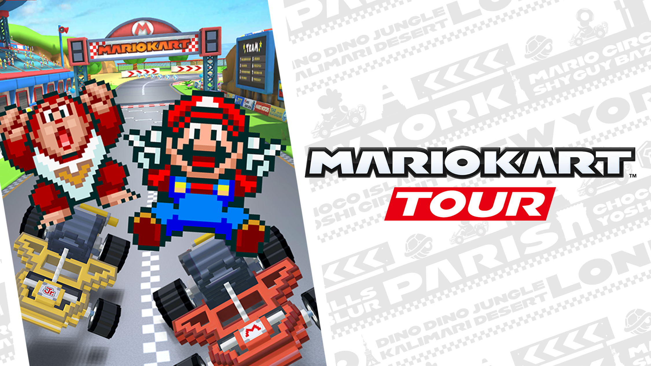 The Mario Tour begins in the Mario Kart Tour game
