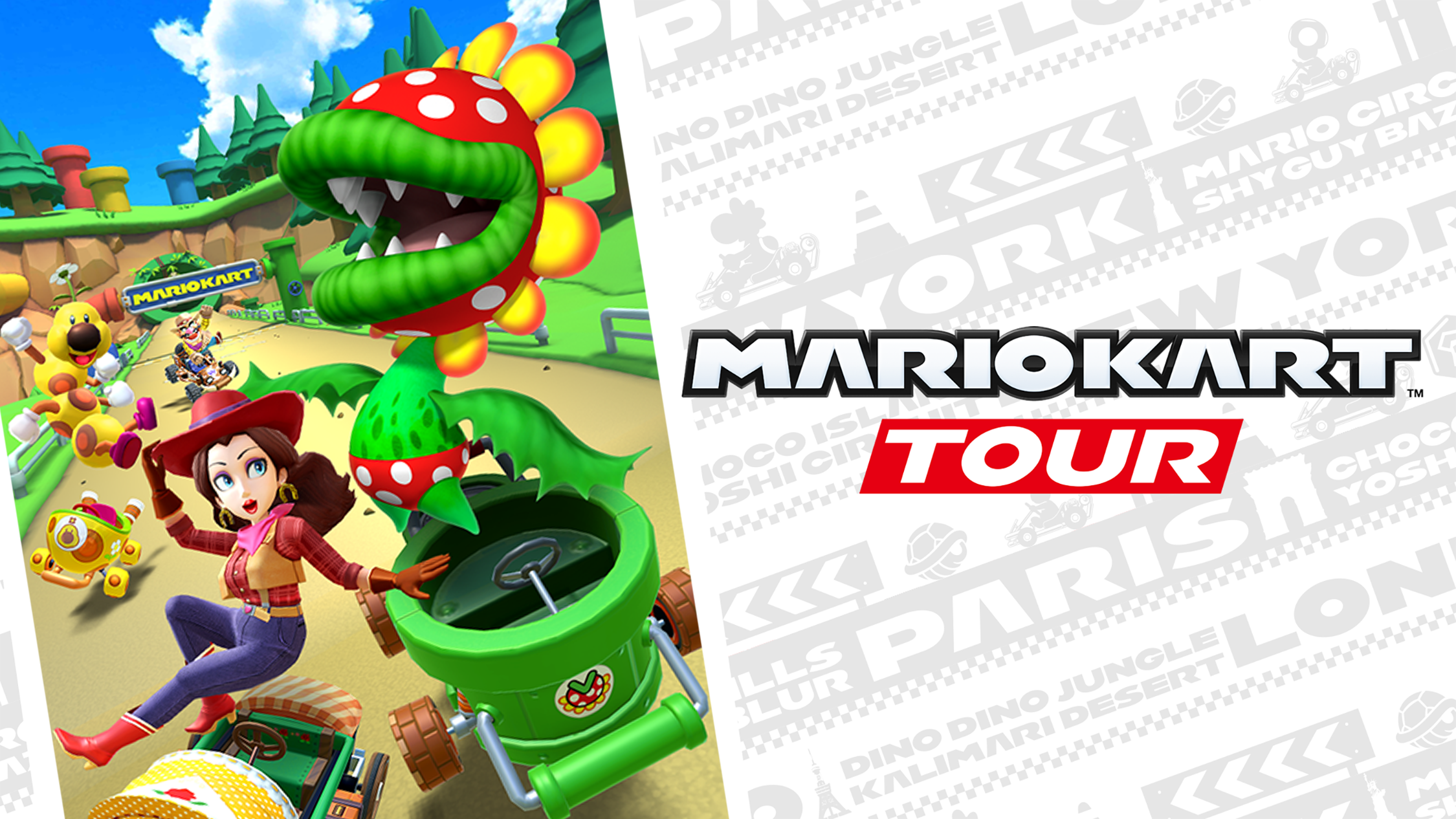 The Pipe Tour begins in the Mario Kart Tour game