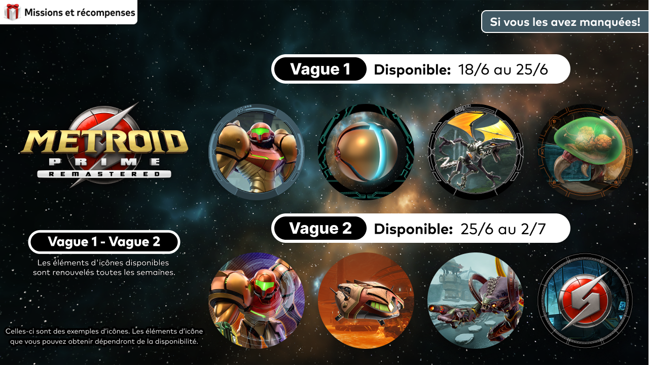 Les icônes inspirées du jeu Metroid Prime Remastered sont là pour une ...
