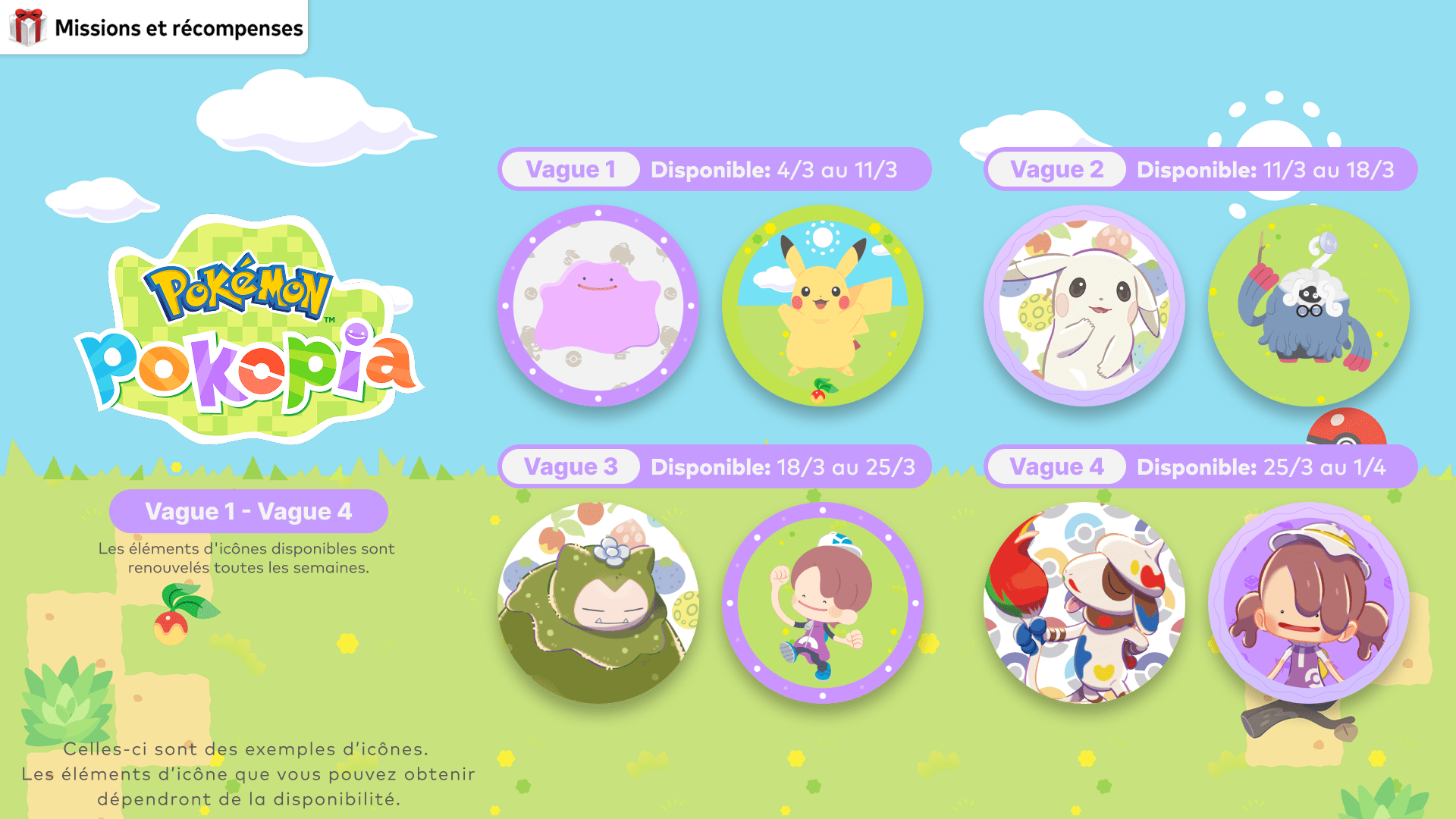 Les icônes inspirées du jeu Pokémon Pokopia sont là pour une durée ...